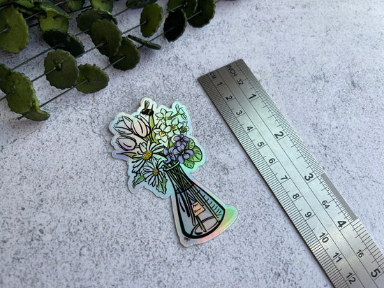 Pink Science Bouquet Vinyl Sticker